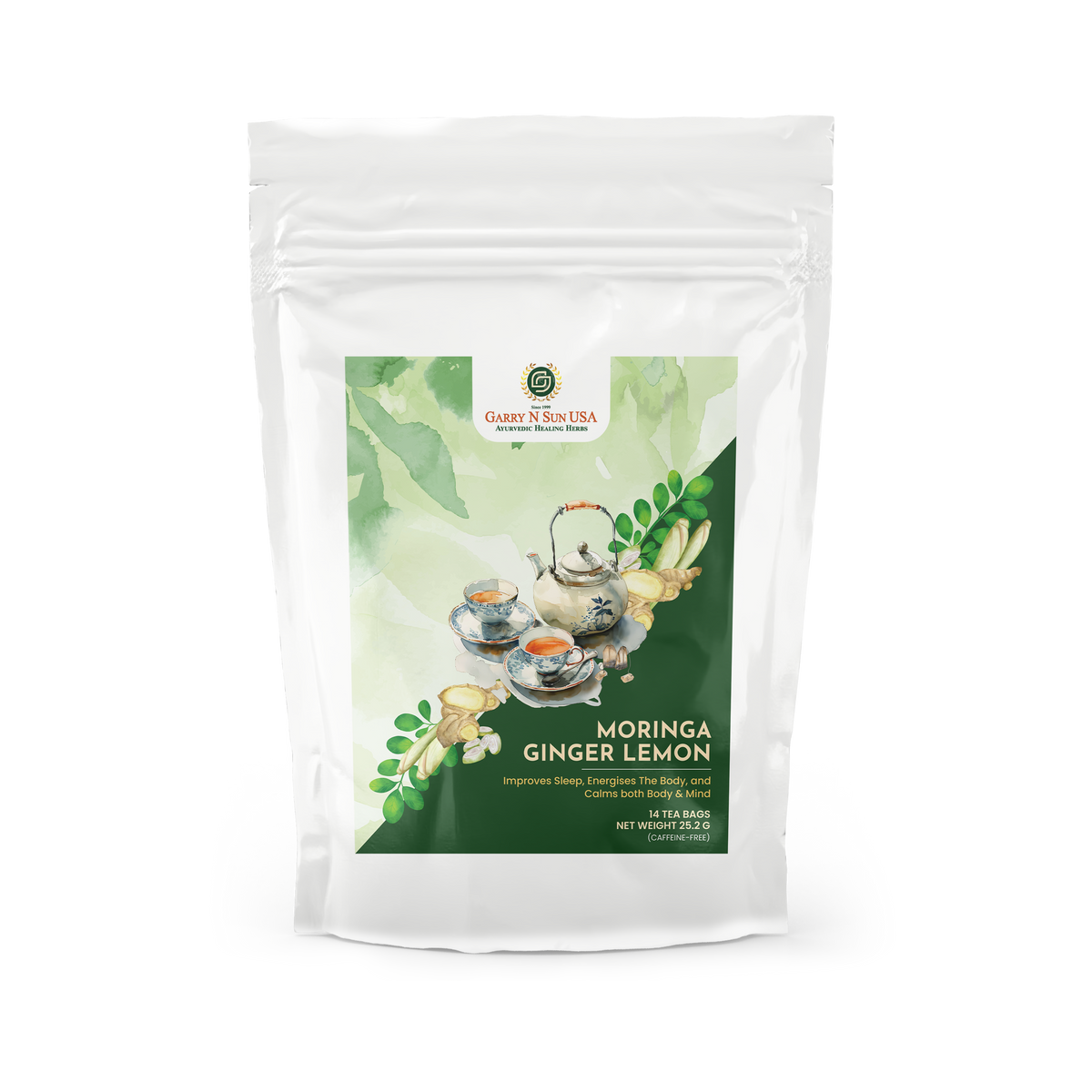 Moringa Ginger Lemon Tea – GARRY N SUN